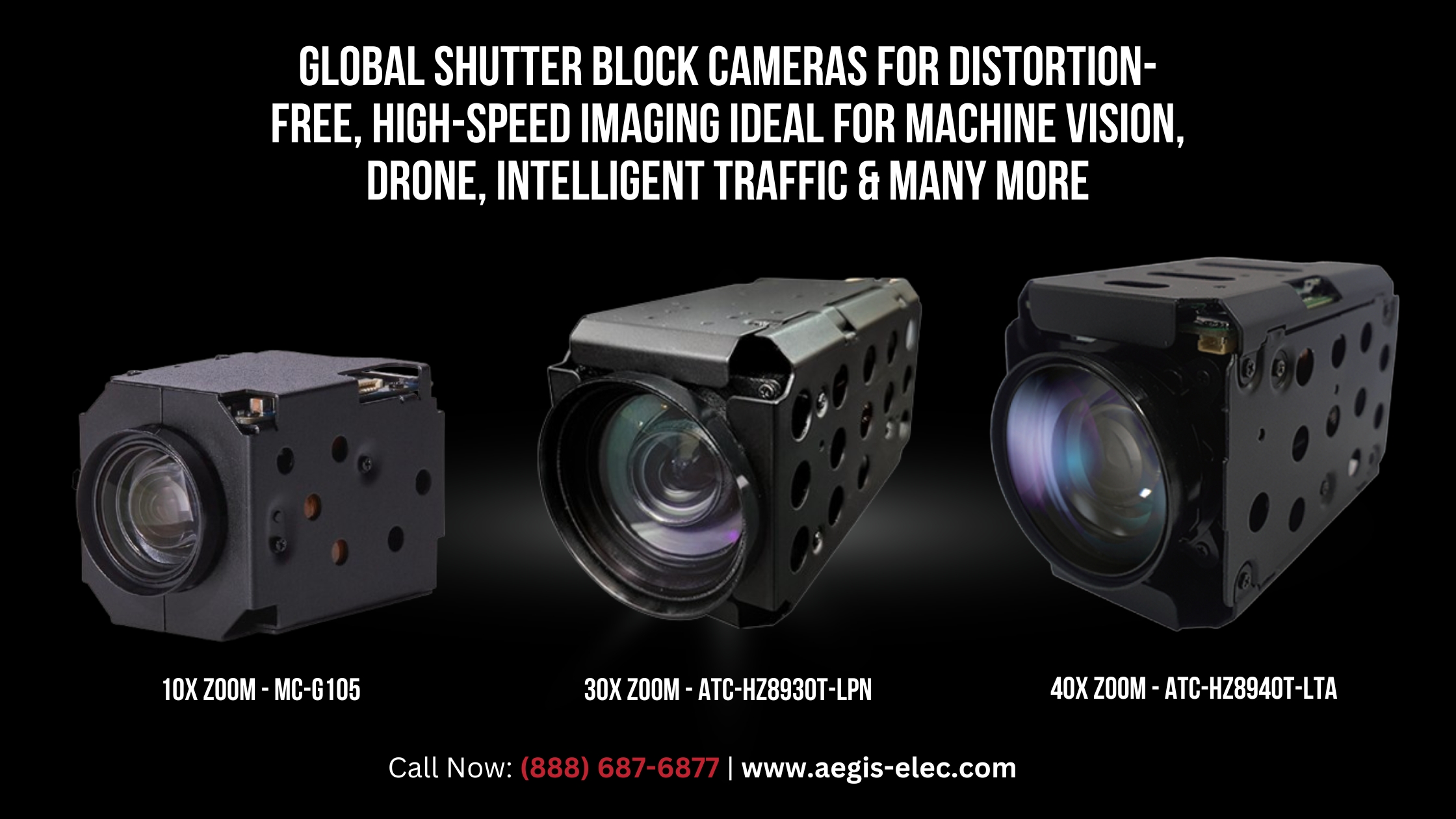 Global Shutter Block Cameras for High-Speed Imaging Applications
